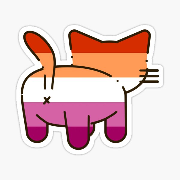 "lgbt lesbian cat" Sticker for Sale by lgbtgear | Redbubble