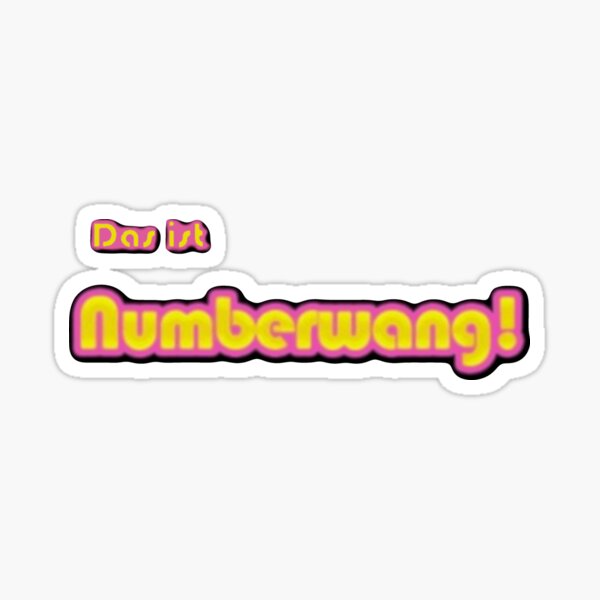 "Das ist Numberwang!" Sticker for Sale by esherrouse | Redbubble