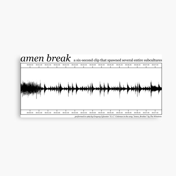 "Amen Break (Black)" Canvas Print by breakshirts | Redbubble