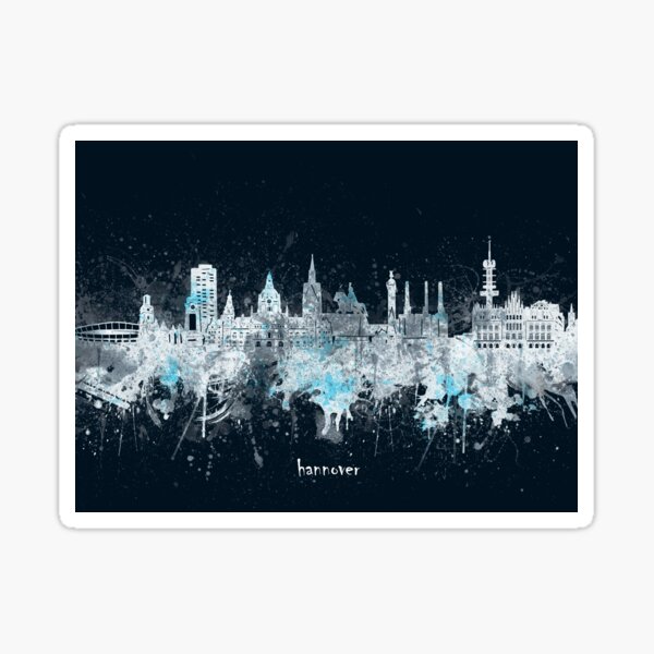 "hannover skyline" Sticker by BekimART2 | Redbubble