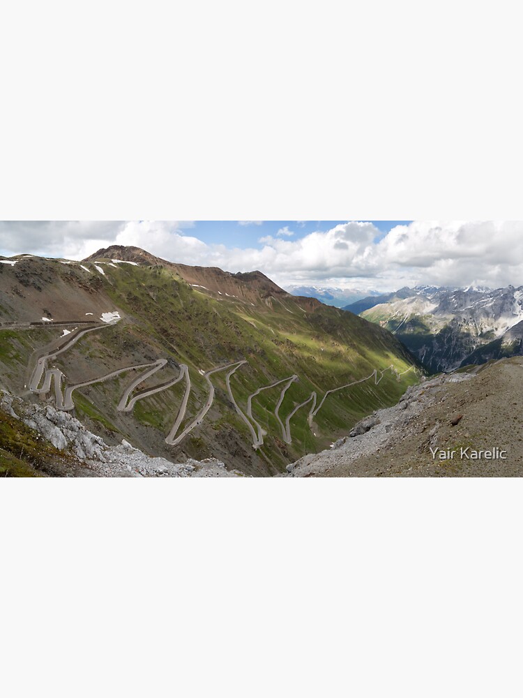 "Curves of Stelvio Pass" Sticker for Sale by Yair Karelic | Redbubble