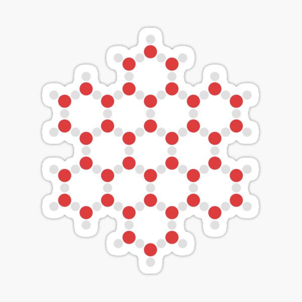 "Ice Hexagonal Structure" Sticker by ChemisTees | Redbubble