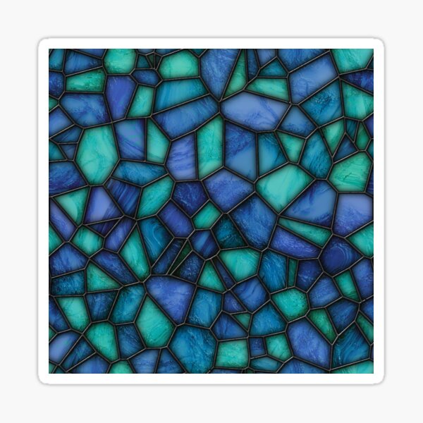 "Stained glass seamless texture: emerald colors" Sticker for Sale by ...