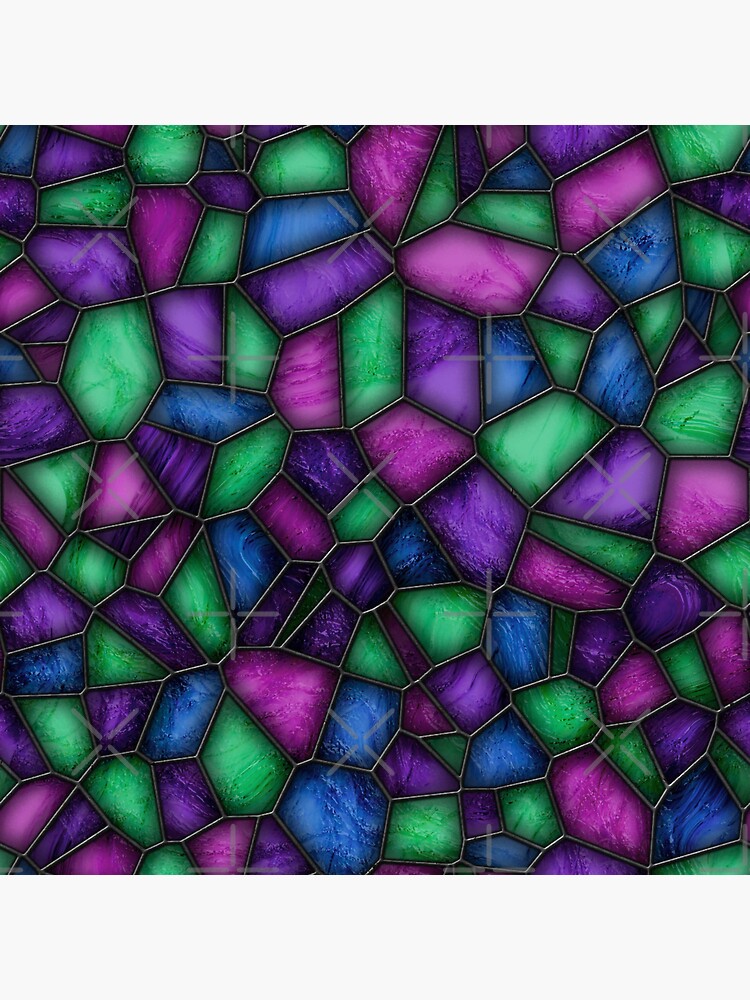 "Stained glass seamless texture: emerald colors" Sticker for Sale by ...