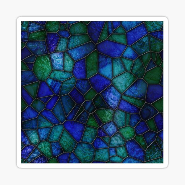 "Stained glass seamless texture: emerald colors" Sticker for Sale by ...