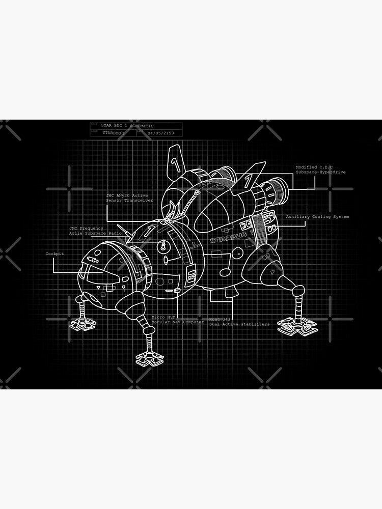 Starbug Schematic Premium Matte Vertical Poster sold by Brian Robertson ...
