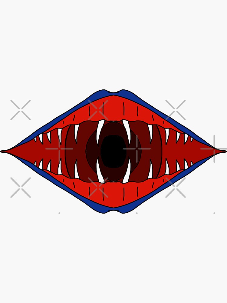 "Evil mouth design " Sticker by Pittstop | Redbubble