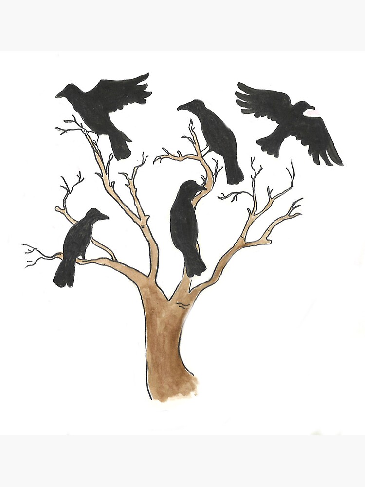 "Crow flock" Sticker for Sale by Maineserena | Redbubble
