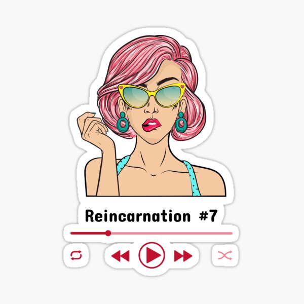"Reincarnation 7" Sticker for Sale by ColourfulSplash | Redbubble