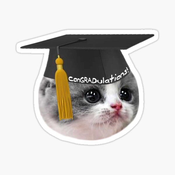 "Congratulations Graduation Cat" Sticker by KaraCroft | Redbubble