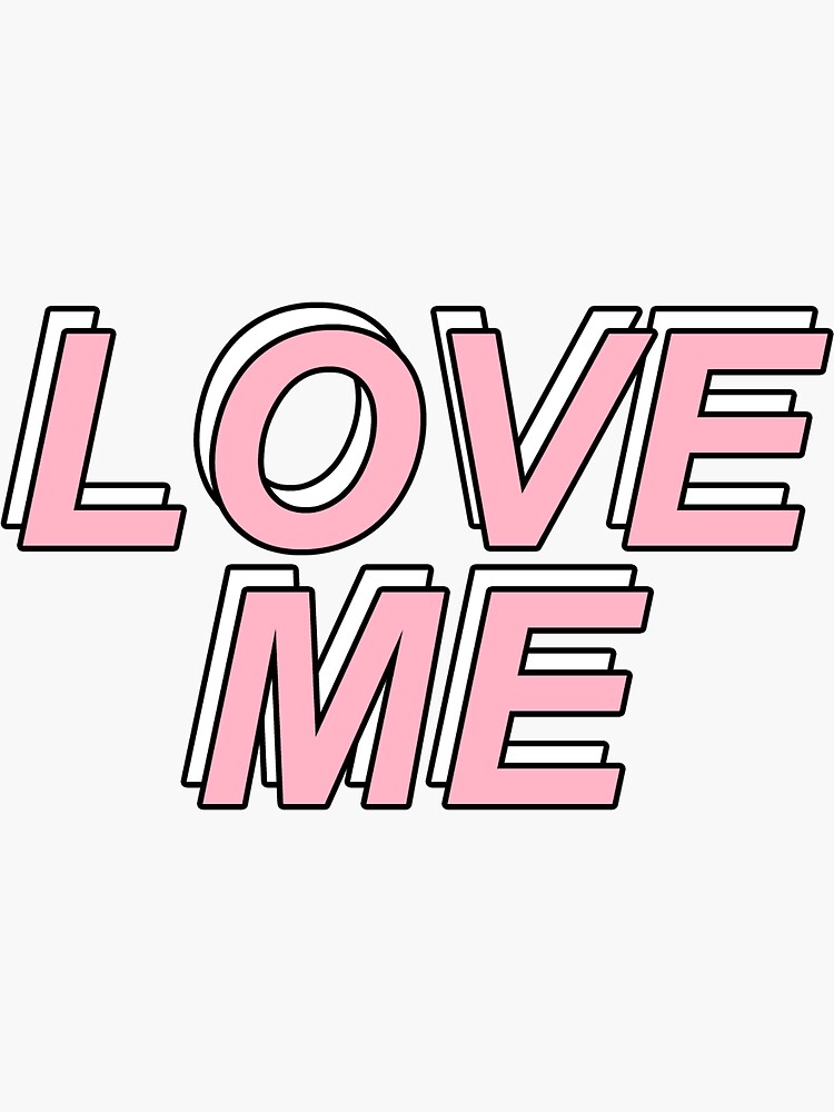 "love me" Sticker by masterpieced | Redbubble