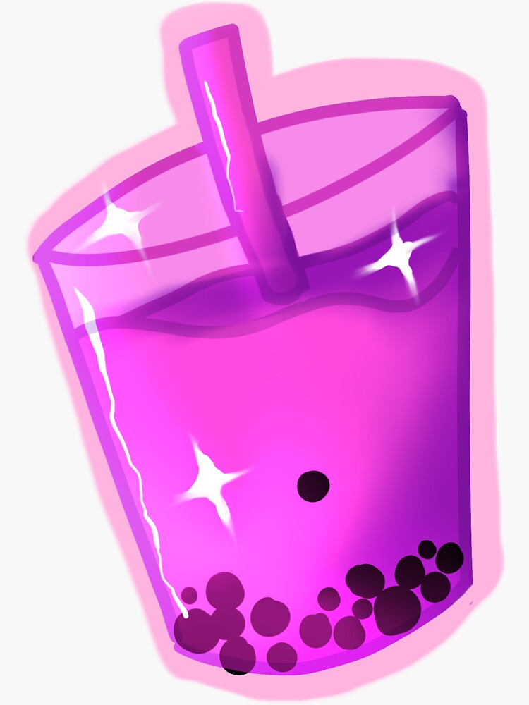 "Cute pink boba tea soft girl" Sticker for Sale by ArtsyMil | Redbubble