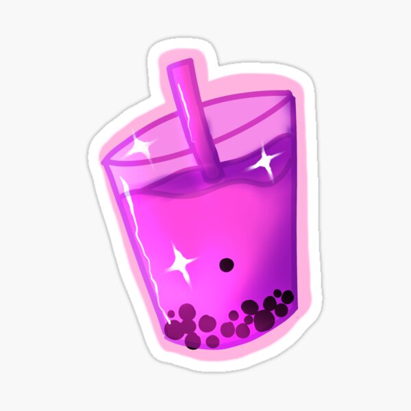 "Cute pink boba tea soft girl" Sticker for Sale by ArtsyMil | Redbubble