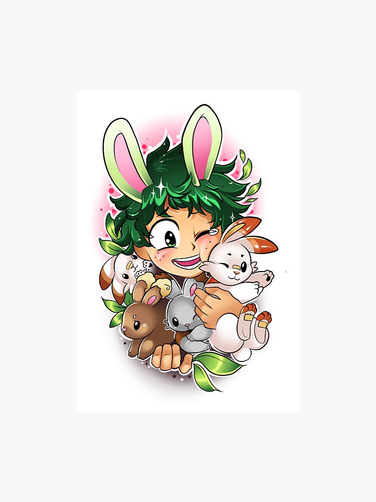 "Deku with bunnies