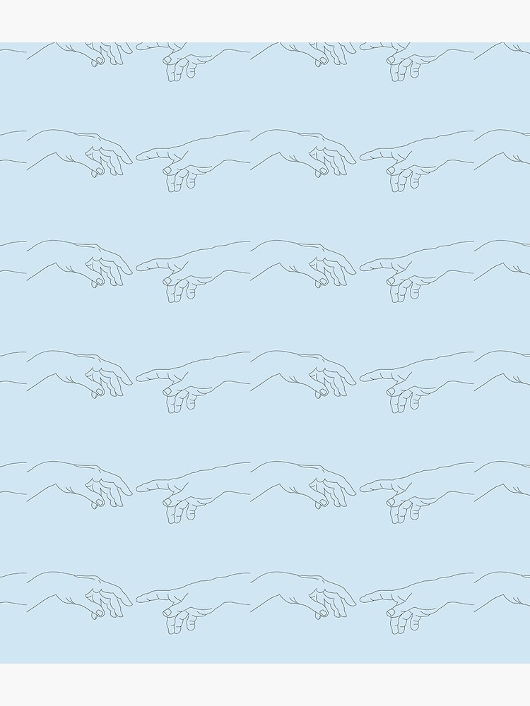 The Creation Of Adam Detail Line Art - Michelangelo Backpack