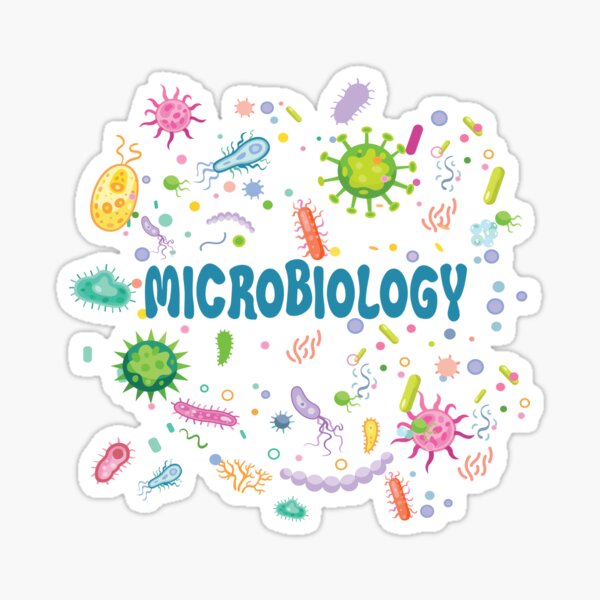 " Microbes under the microscope in clinical microbiology," Sticker by ...