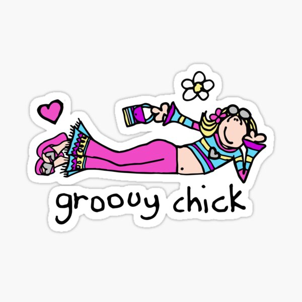 Groovy Chick Stickers | Redbubble