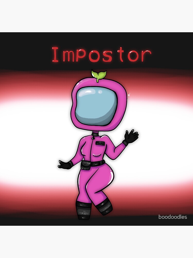 "Pink imposter" Sticker for Sale by boodoodles | Redbubble