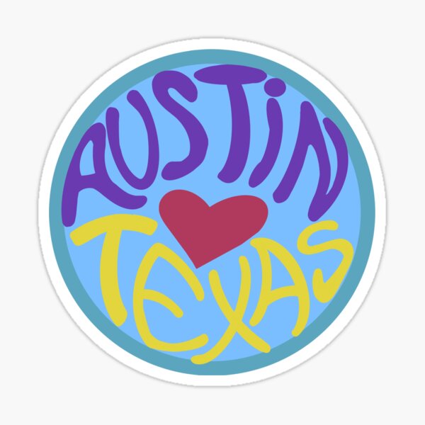 "Austin Texas" Sticker for Sale by cspellings | Redbubble