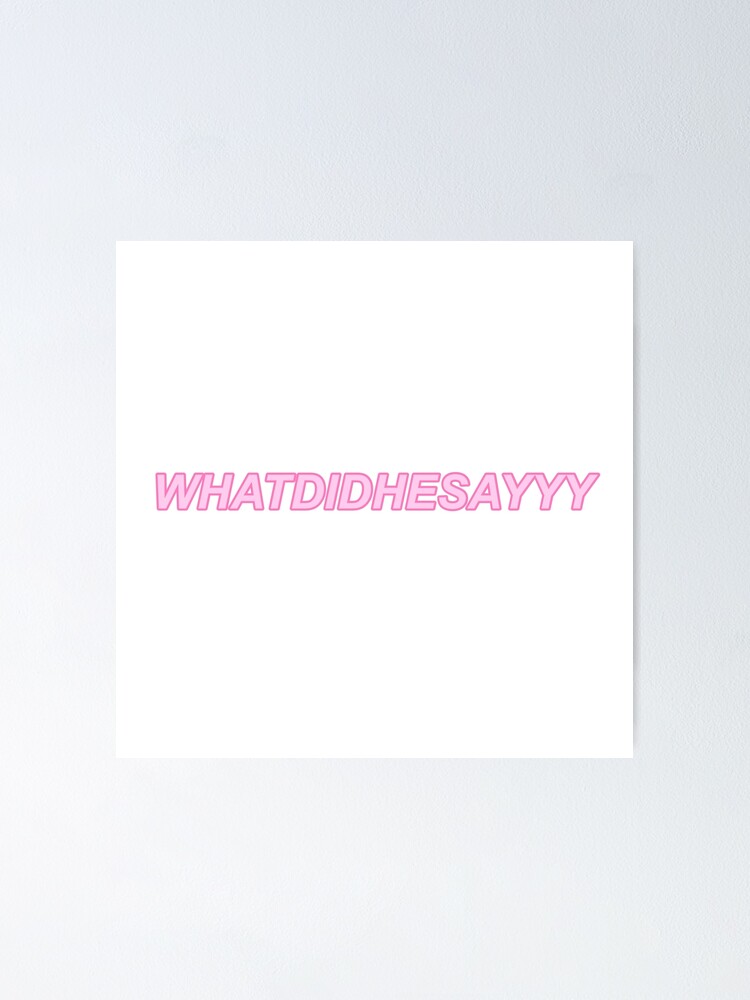 "What Did He Say Meme" Poster for Sale by shotostickers | Redbubble