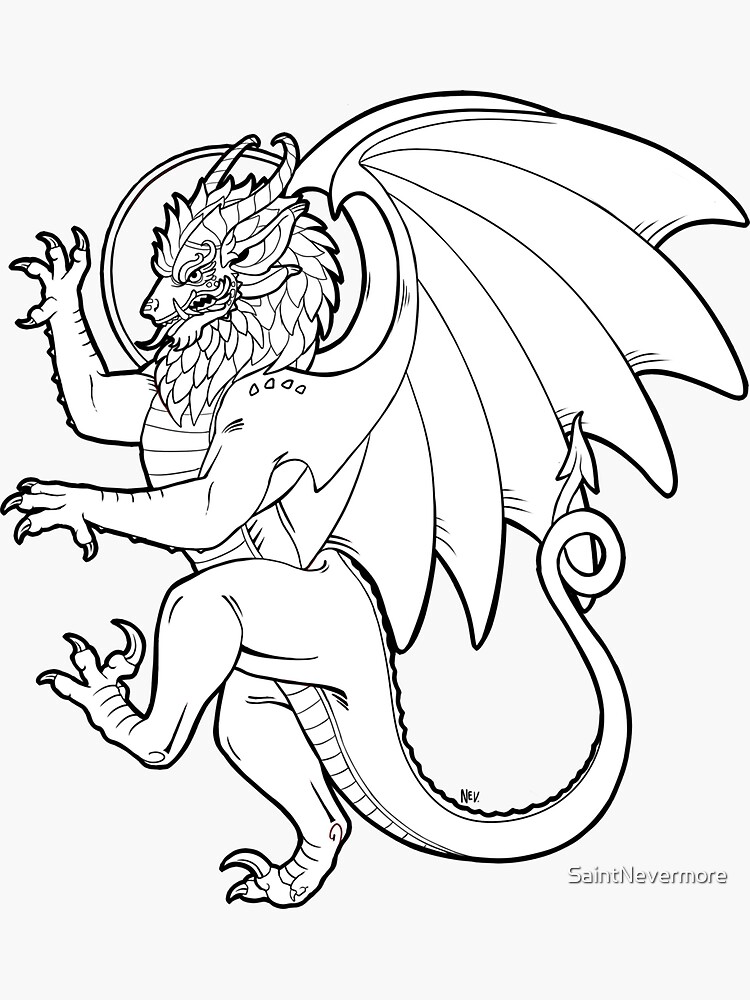 "Drakken Heraldry" Sticker by SaintNevermore | Redbubble