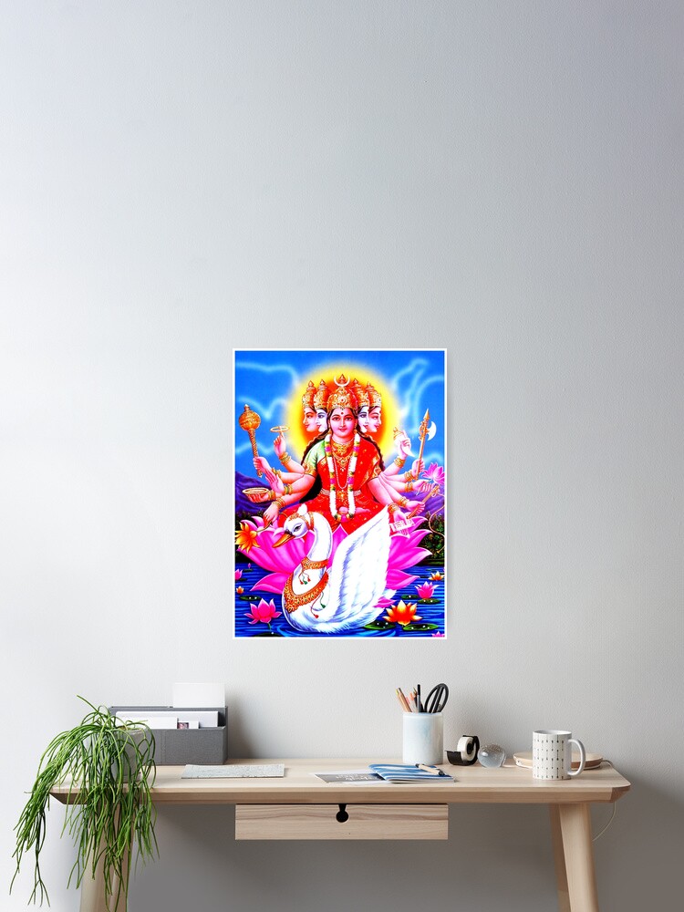 "Hindu Gayatri Mantra Goddess Print" Poster for Sale by posterbobs ...