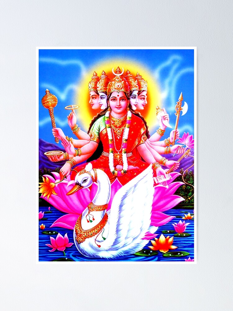 "Hindu Gayatri Mantra Goddess Print" Poster for Sale by posterbobs ...