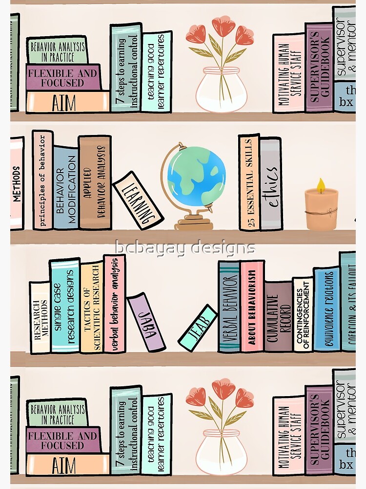 "Behavior Analysis Bookshelf" Spiral Notebook for Sale by bcbayay ...