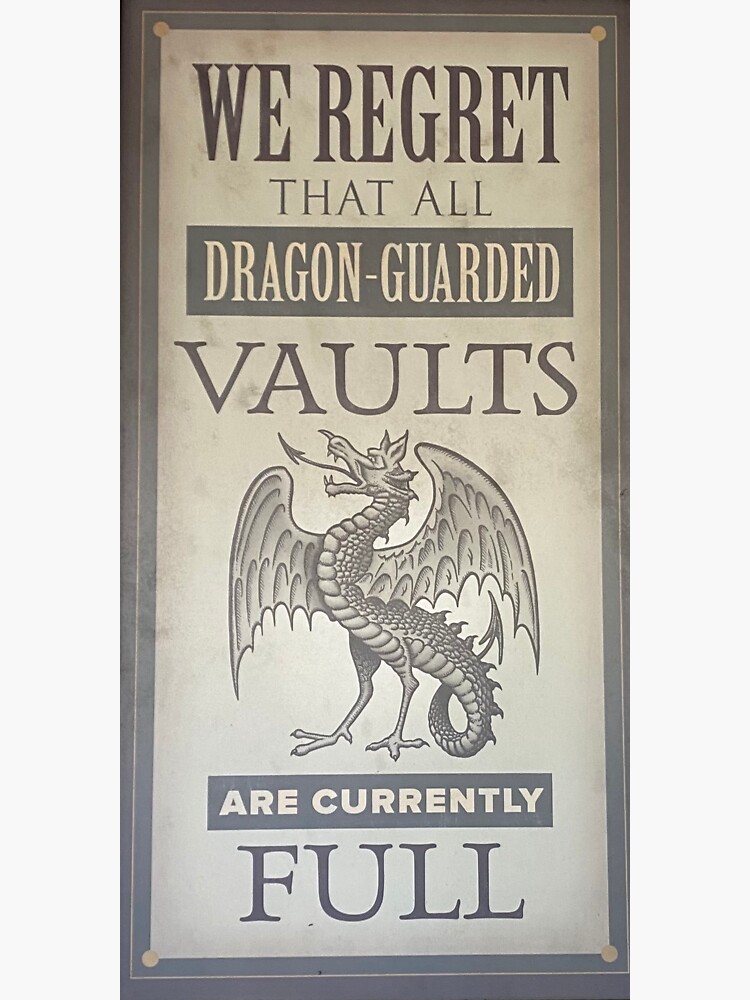 "Gringotts Sign " Sticker for Sale by maddieshuck | Redbubble