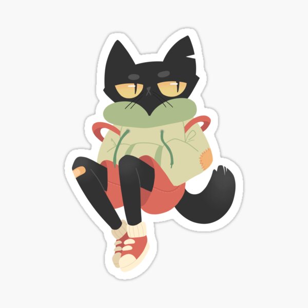 "Black cat boy" Sticker by kasumiblu | Redbubble