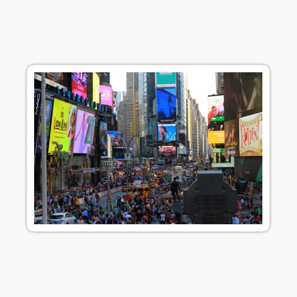"Times Square" Sticker for Sale by TrottShots | Redbubble