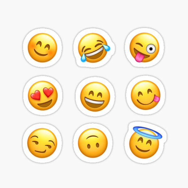 "Emojis random pack #2 " Sticker for Sale by NurseAvaSierra | Redbubble