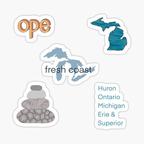 "Michigan sticker pack " Sticker for Sale by jjpostma13 | Redbubble