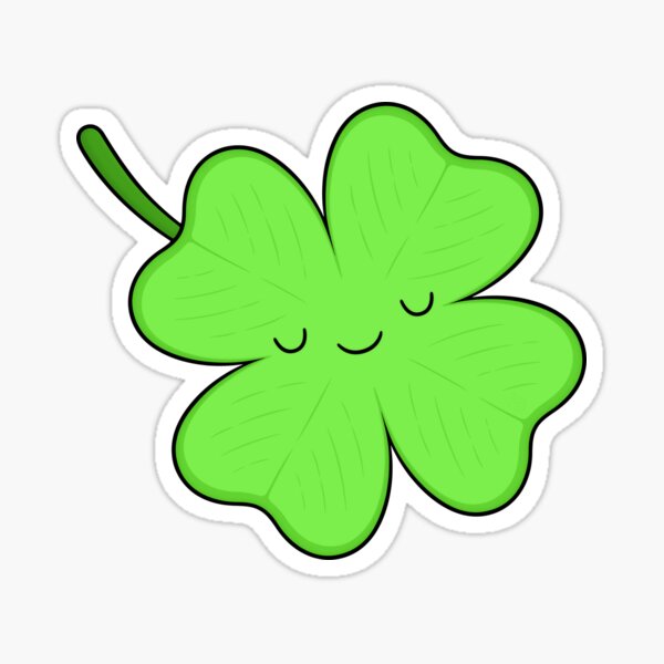 "Lucky Clover" Sticker for Sale by kimvervuurt | Redbubble