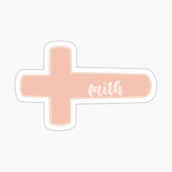 "Pink Faith Cross" Sticker for Sale by rayfaithdesign | Redbubble