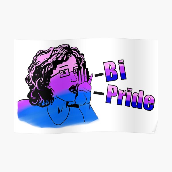 "Bi Pride!" Poster by TessaGibbonsArt | Redbubble