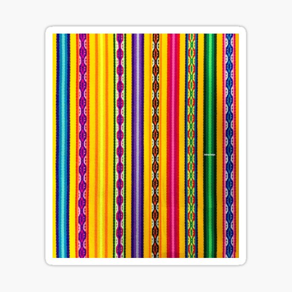 "Masks and garments with beautiful colored inca textile designs ...