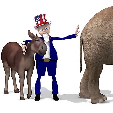 "Uncle Sam Loves Donkeys" Poster for Sale by Mythos57 | Redbubble