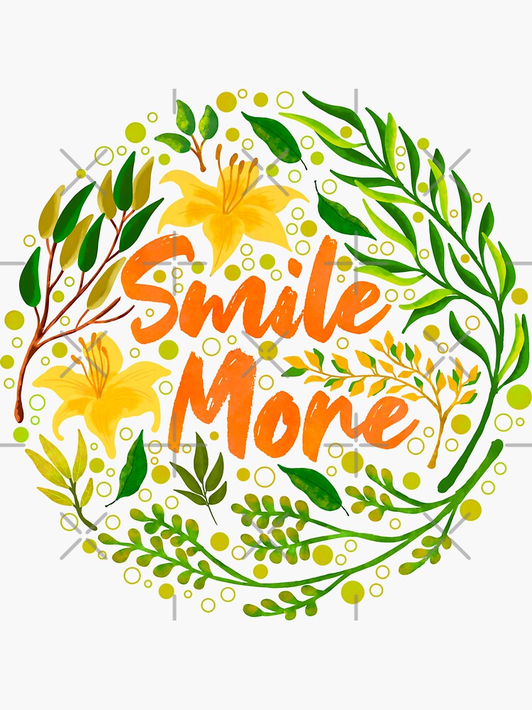 "Smile More" Sticker by ethnicdrawing | Redbubble