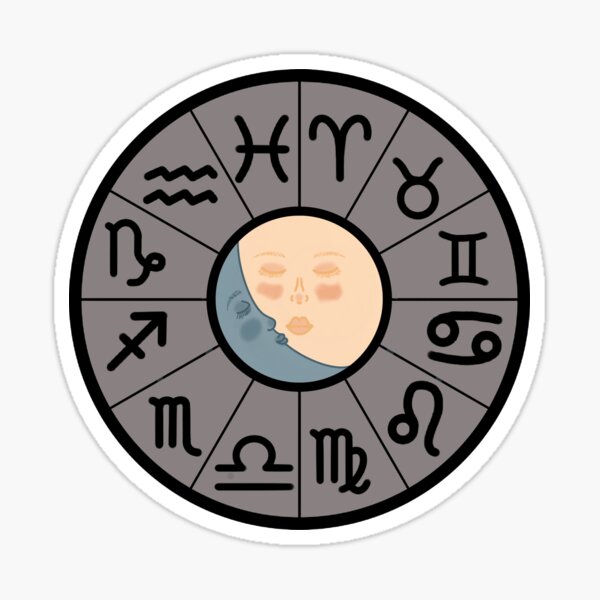 "Sun & Moon Zodiac Wheel" Sticker by nats-designs | Redbubble