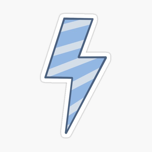 "Blue Lightning Bolt" Sticker for Sale by rayfaithdesign | Redbubble