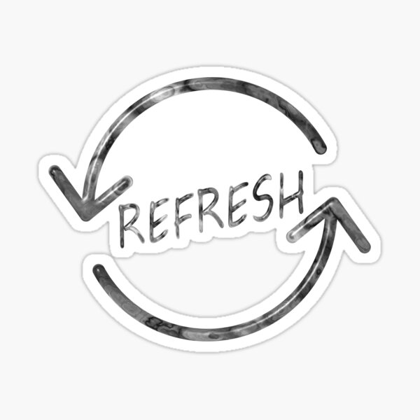 "Refresh" Sticker for Sale by beanbear1010 | Redbubble