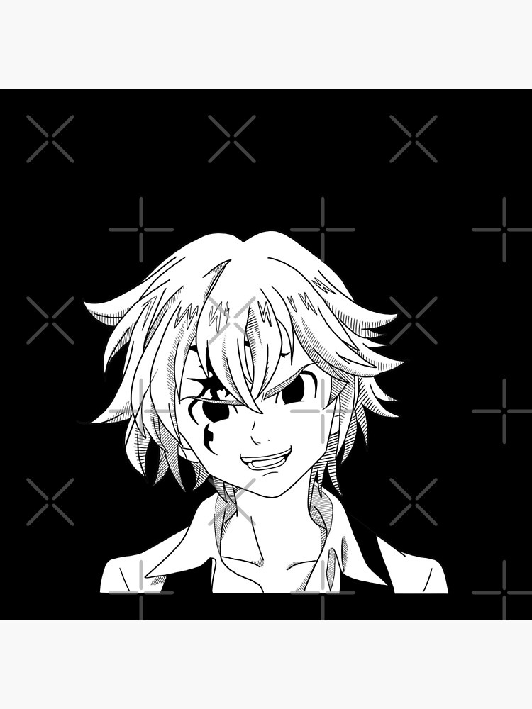 "Sir Meliodas - BLACK OUTLINE" Photographic Print by Thrilled | Redbubble