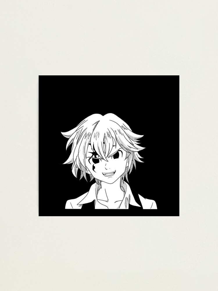 "Sir Meliodas - BLACK OUTLINE" Photographic Print by Thrilled | Redbubble