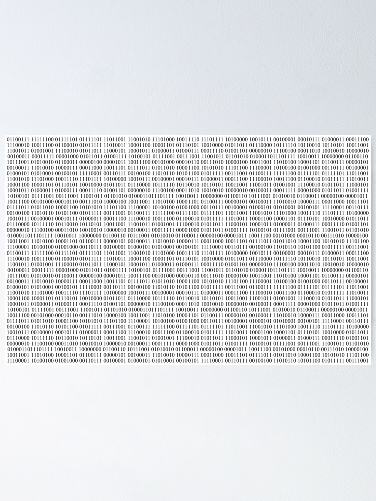 "Binary Code Computer" Poster for Sale by figureofpeach | Redbubble
