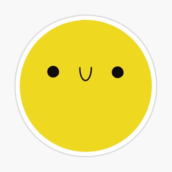 "Yellow circle smiley face Sun" Sticker for Sale by MayraGAdame | Redbubble