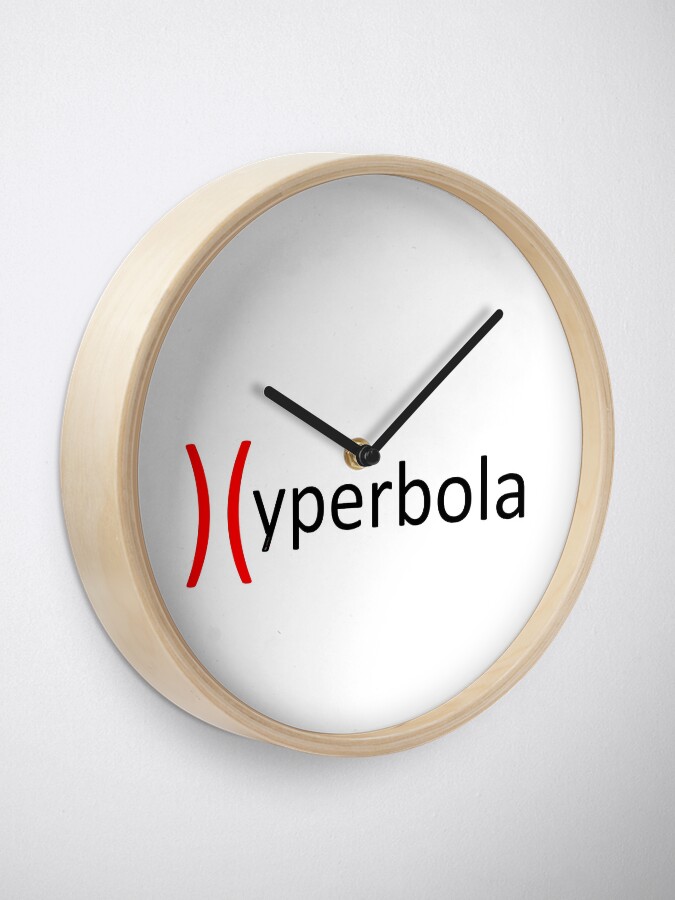 "Self-explanatory Terms - Hyperbola" Clock for Sale by AhMath | Redbubble