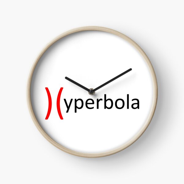 "Self-explanatory Terms - Hyperbola" Clock for Sale by AhMath | Redbubble
