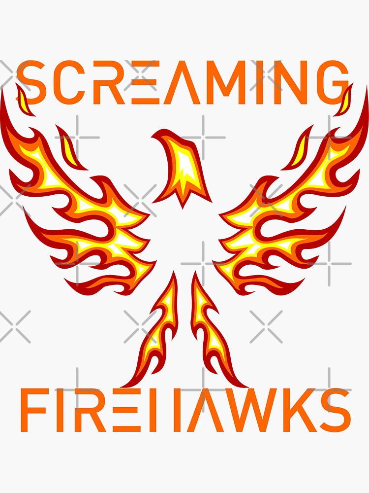"Minimalist Screaming Firehawks For The Expanse" Sticker for Sale by ...