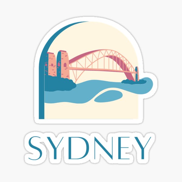 "Sidney Australia " Sticker for Sale by Wordoncloth | Redbubble